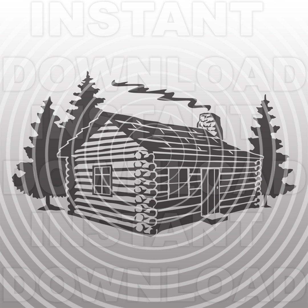 Rustic Log Cabin SVG File,log Cabin in the Woods Svg,hunting Lodge Svg ...