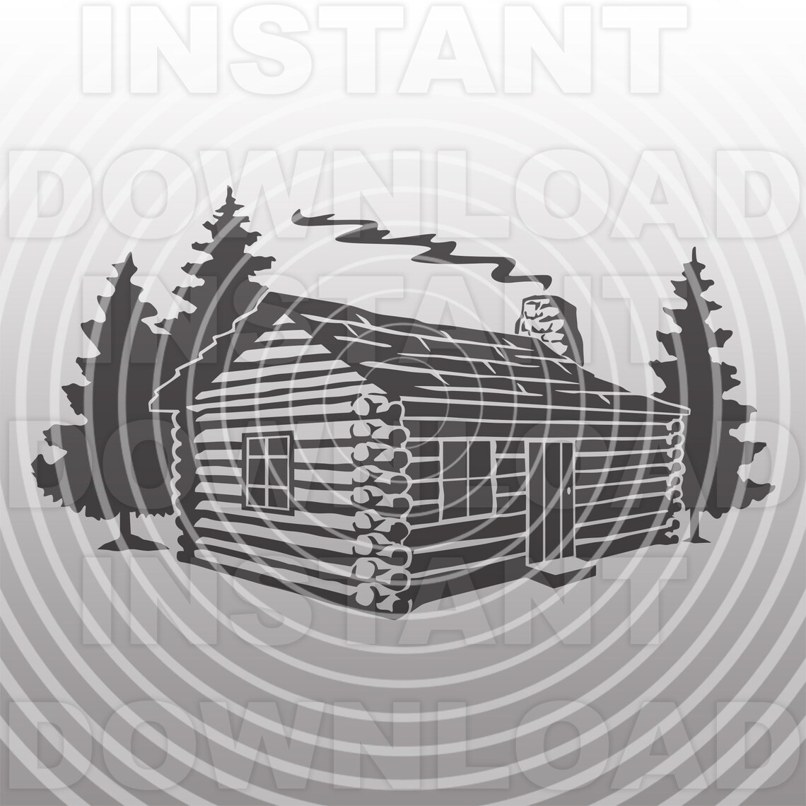 Rustic Log Cabin SVG Filelog Cabin in the Woods Svghunting - Etsy Canada