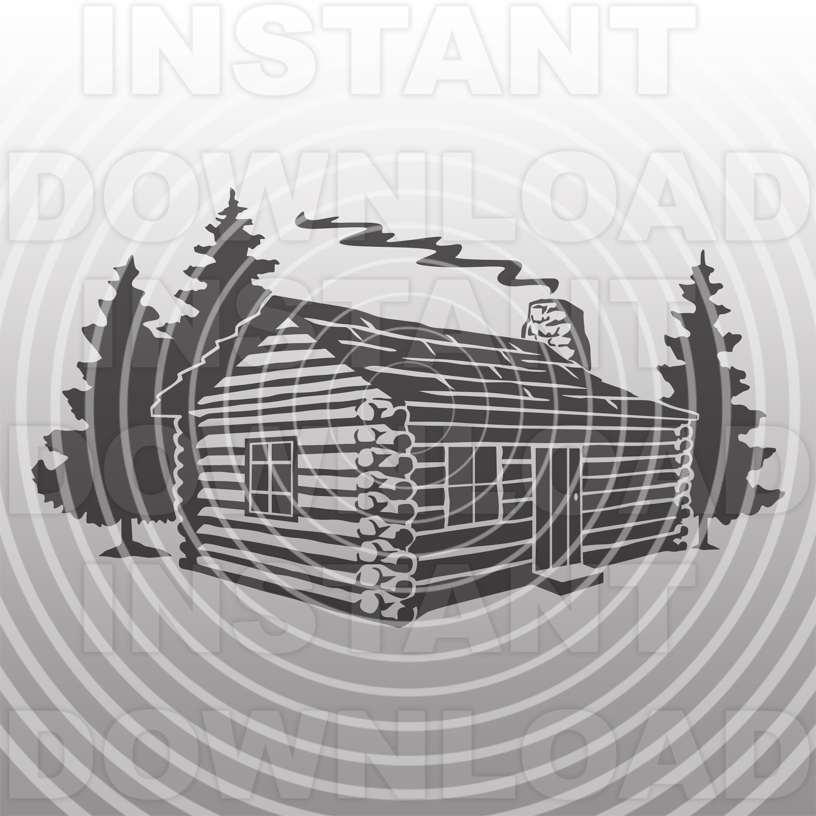 Rustic Log Cabin SVG Filelog Cabin in the Woods Svghunting | Etsy