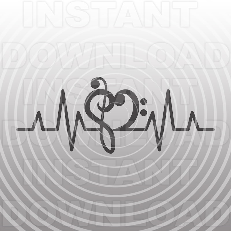 Music Note Heart - Etsy