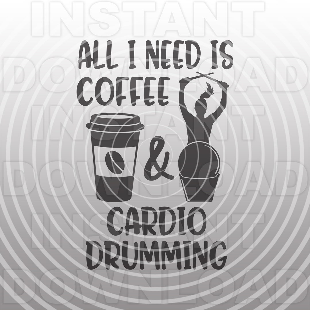 Funny Cardio Drumming Saying SVG File,cardio Girl Drummer Svg,drum ...