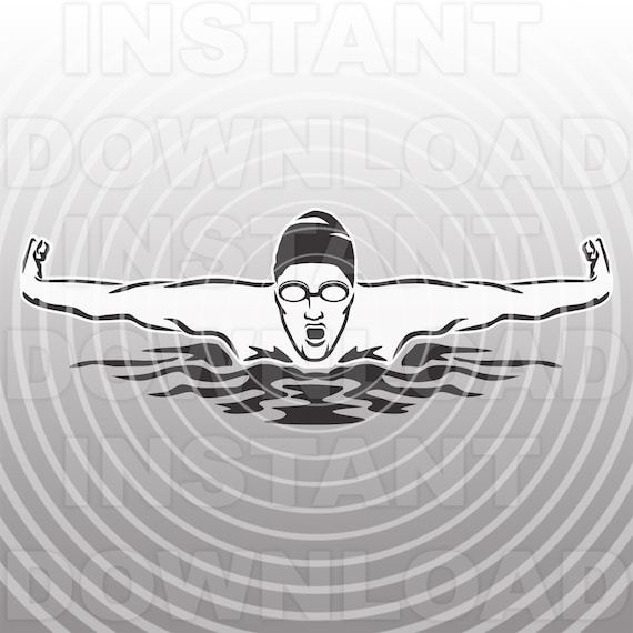 Male Swimmer SVG Fileswimming SVG Filebutterfly Stroke Svg | Etsy