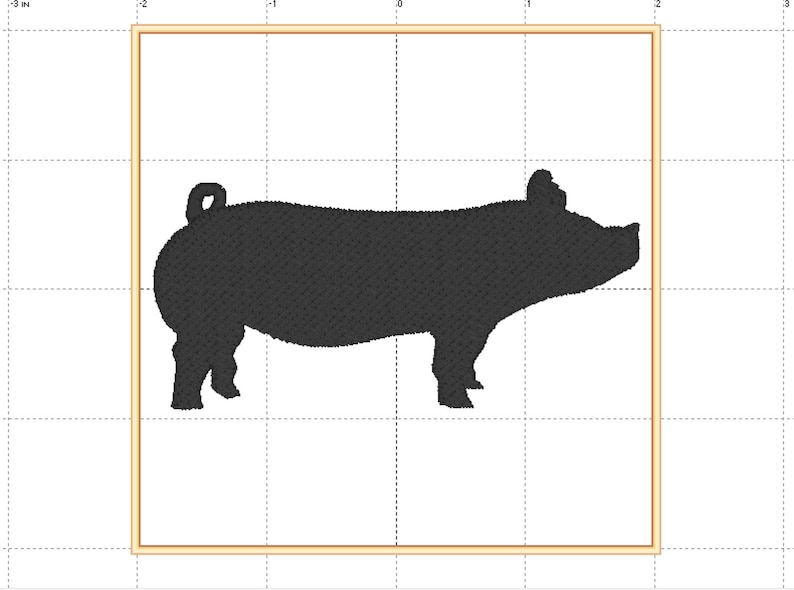 Pig Embroidery File - Etsy