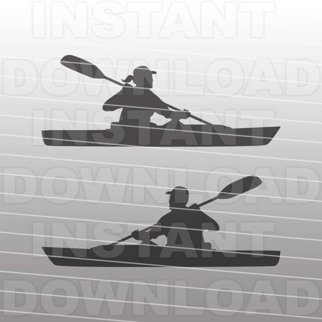 Kayaker SVG File,kayaking Svg,female Kayaker SVG -cutting Template ...