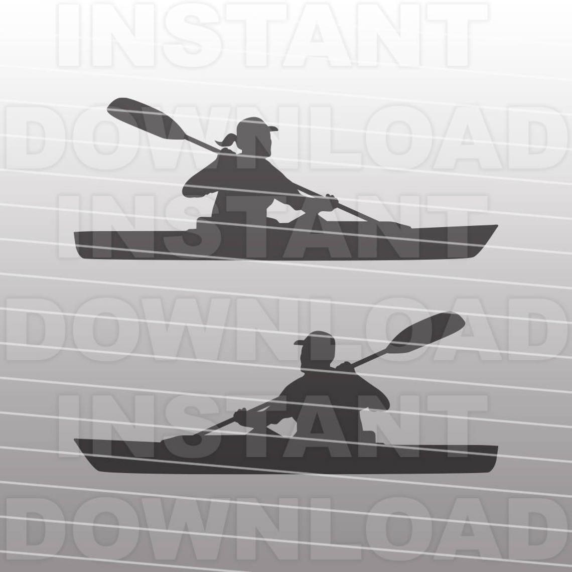 Kayaker SVG Filekayaking Svgfemale Kayaker SVG cutting | Etsy