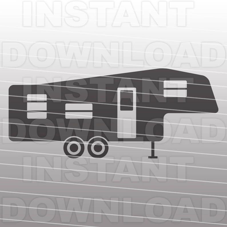 Fifth Wheel Rv Camper Svg Filecamping Svg Commercial And Etsy