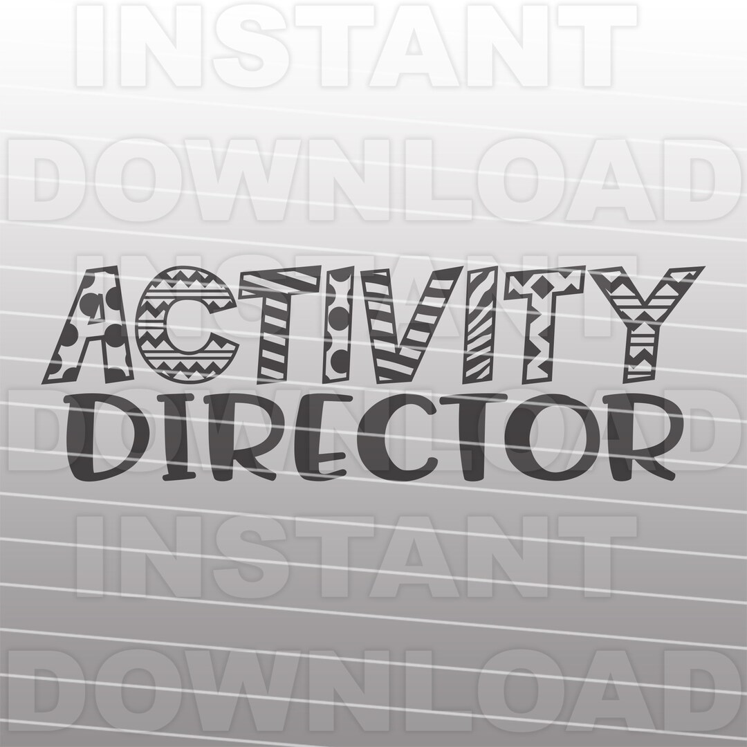 Activity Director SVG File,activity Director With Wild Letters SVG ...