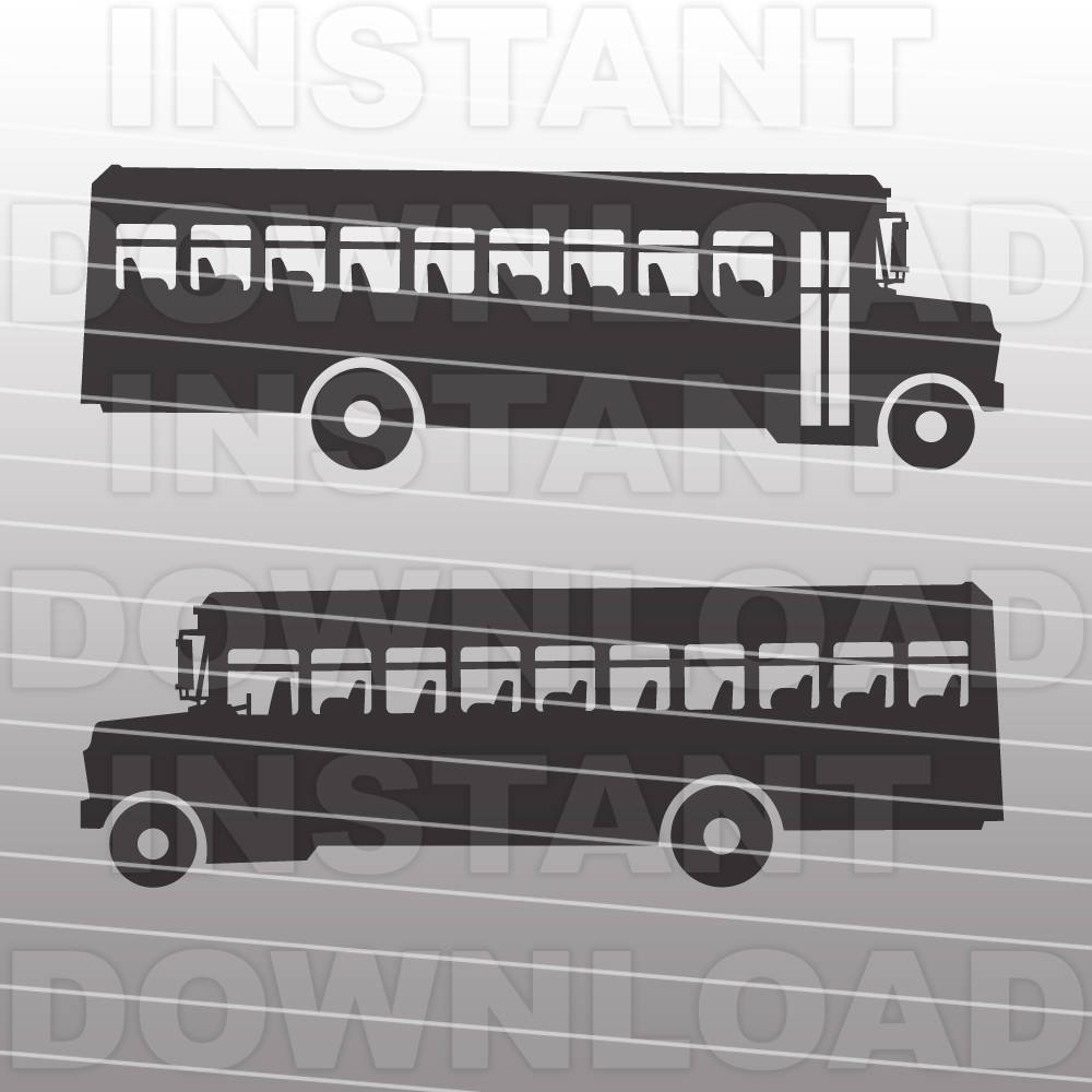 School Bus SVG File-cutting Template-vector Clip Art for - Etsy