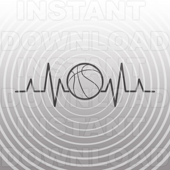 Heartbeat Pulse EKG Basketball SVG Filebasketball T-shirt Svg | Etsy