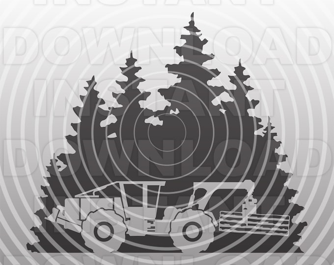 Logging Skidder Svg File | Log Skidder Svg | Forest Logging Svg ...