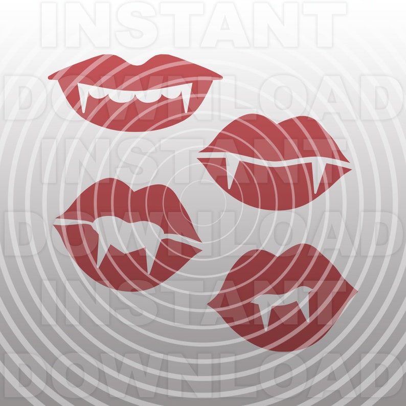 Vampire Lips SVG Filevampire Fangs Svgcutting Template - Etsy