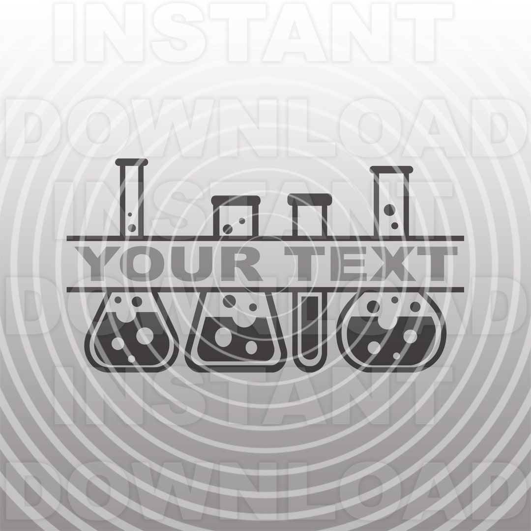 Chemistry Split Monogram SVG File,test Tube Svg,flask Svg,chemist Svg ...