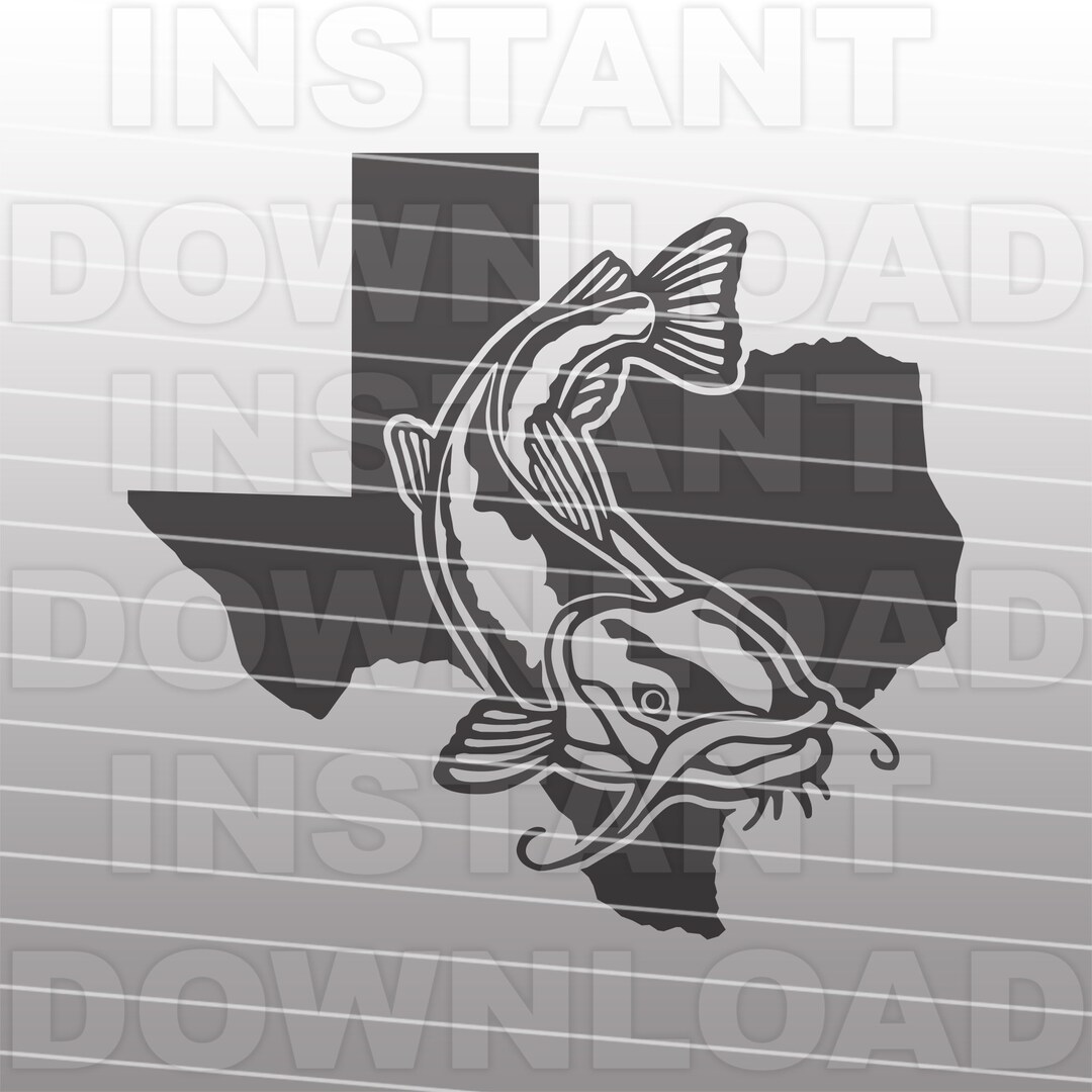 Catfish SVG File,texas SVG File,fishing Svg,fisherman Svg -vector ...