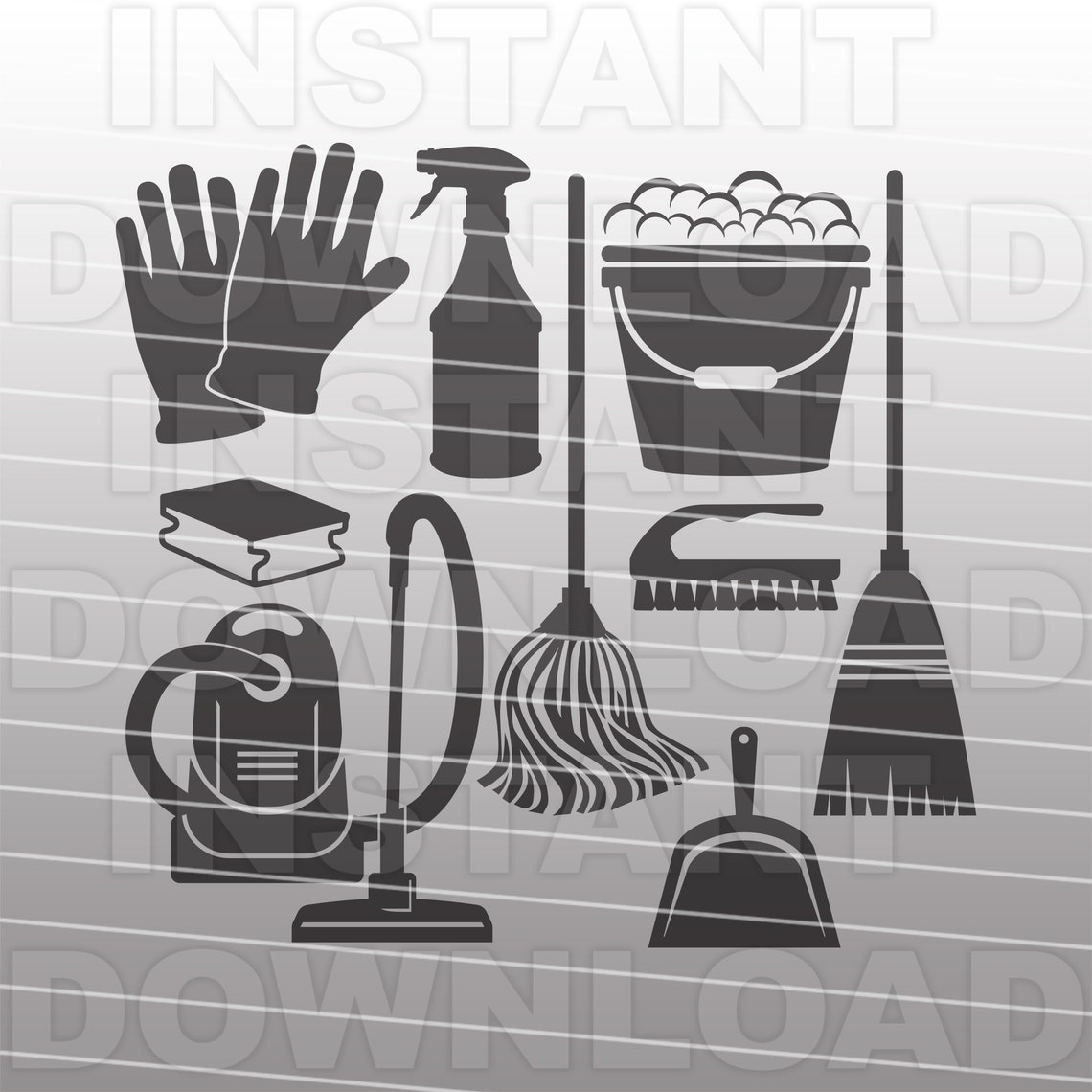 Household Cleaning Supplies SVG Bundlehousecleaning - Etsy