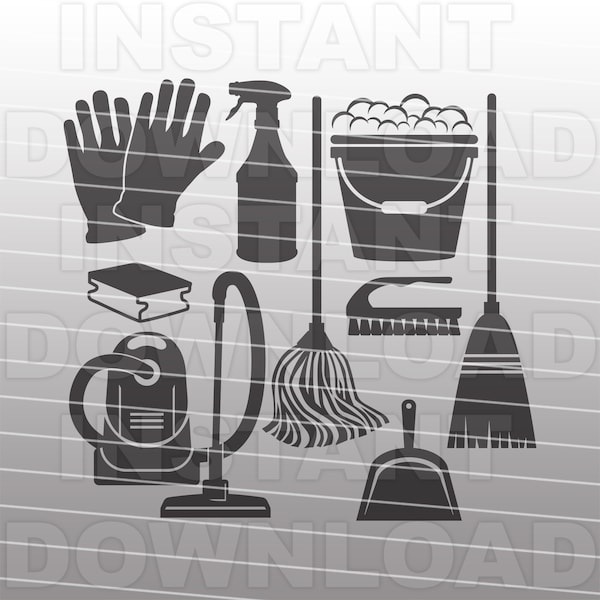 Household Cleaning Svg - Etsy
