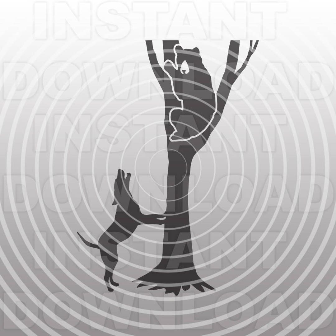 Bear Hunting SVG File,dog Treeing Bear Svg,hunting Dog SVG -commercial ...