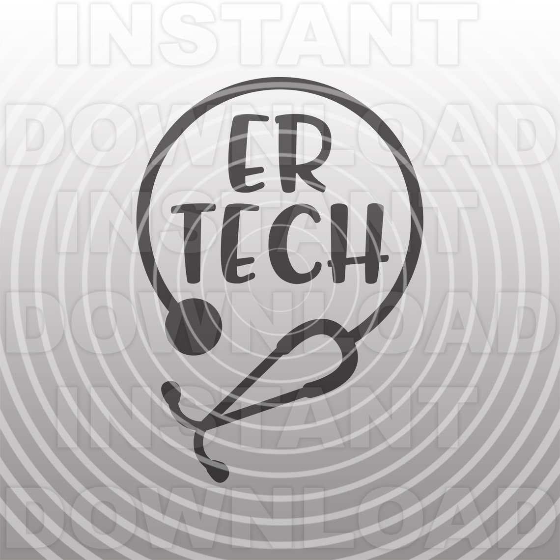 Stethoscope SVG File,er Tech Svg,emergency Room Technician Svg -vector ...