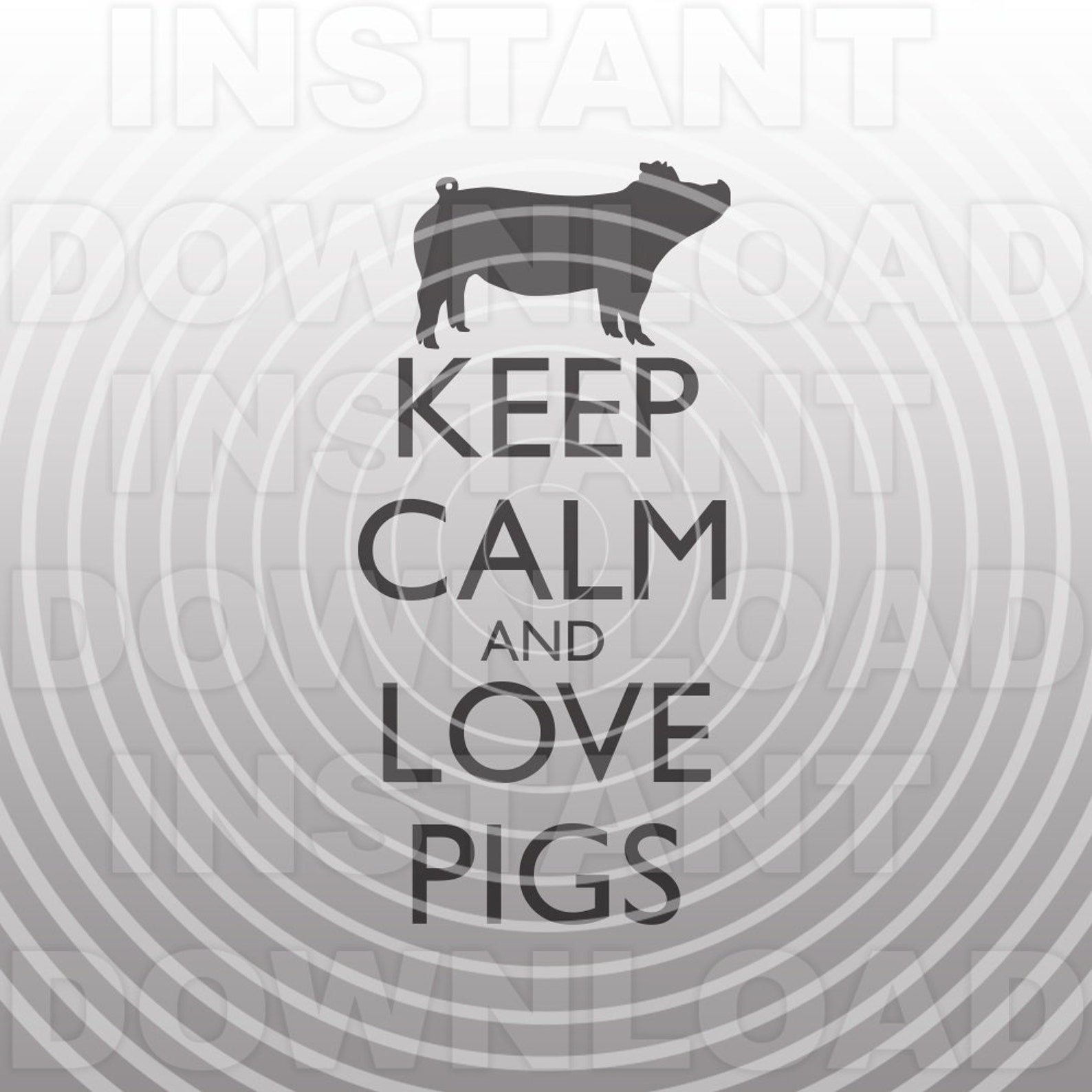Keep Calm and Love Pigs SVG File,livestock Svg -vector Art Commercial ...
