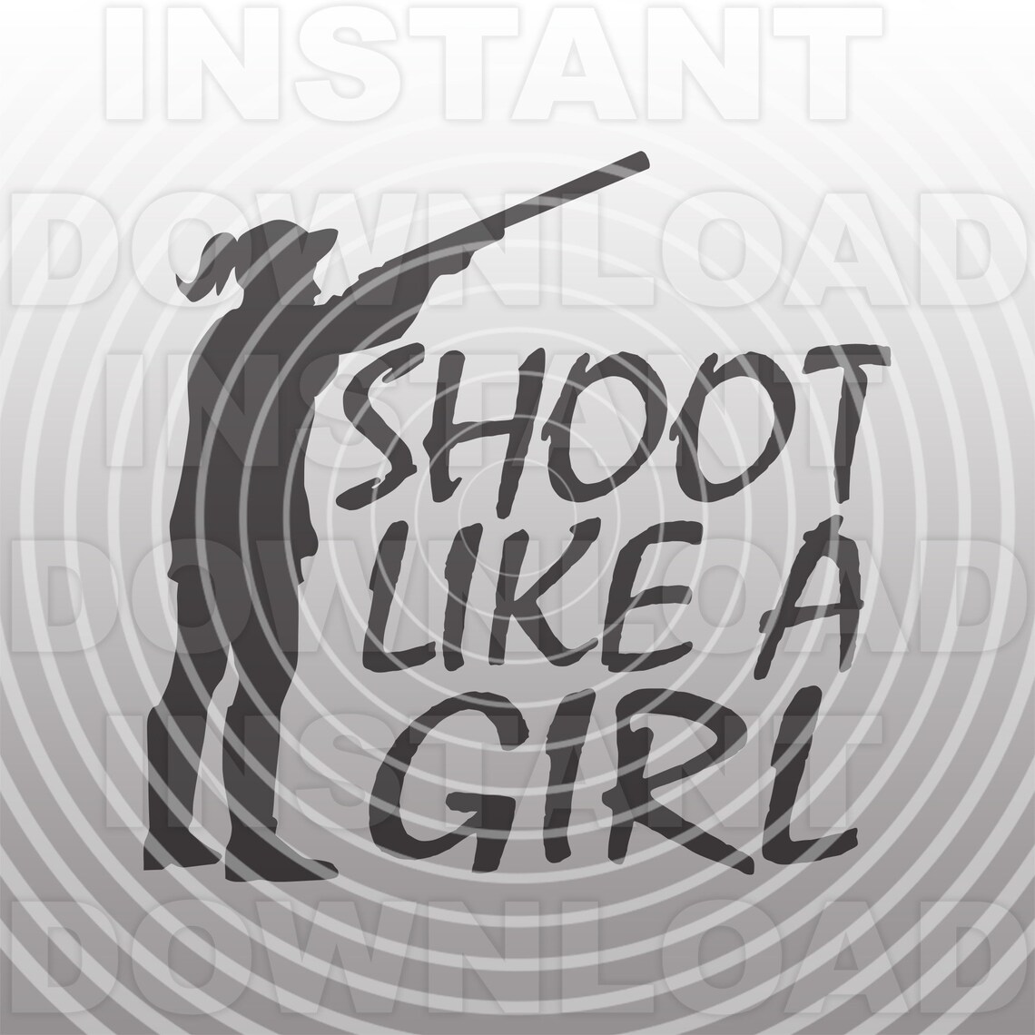 Shoot Like a Girl Svgtrapshooting SVG File Skeet Shooting | Etsy