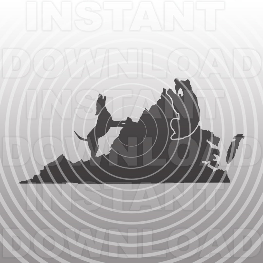 Bear Hunting SVG File,dog Treeing Bear Svg,virginia Svg,hound Dog Svg ...