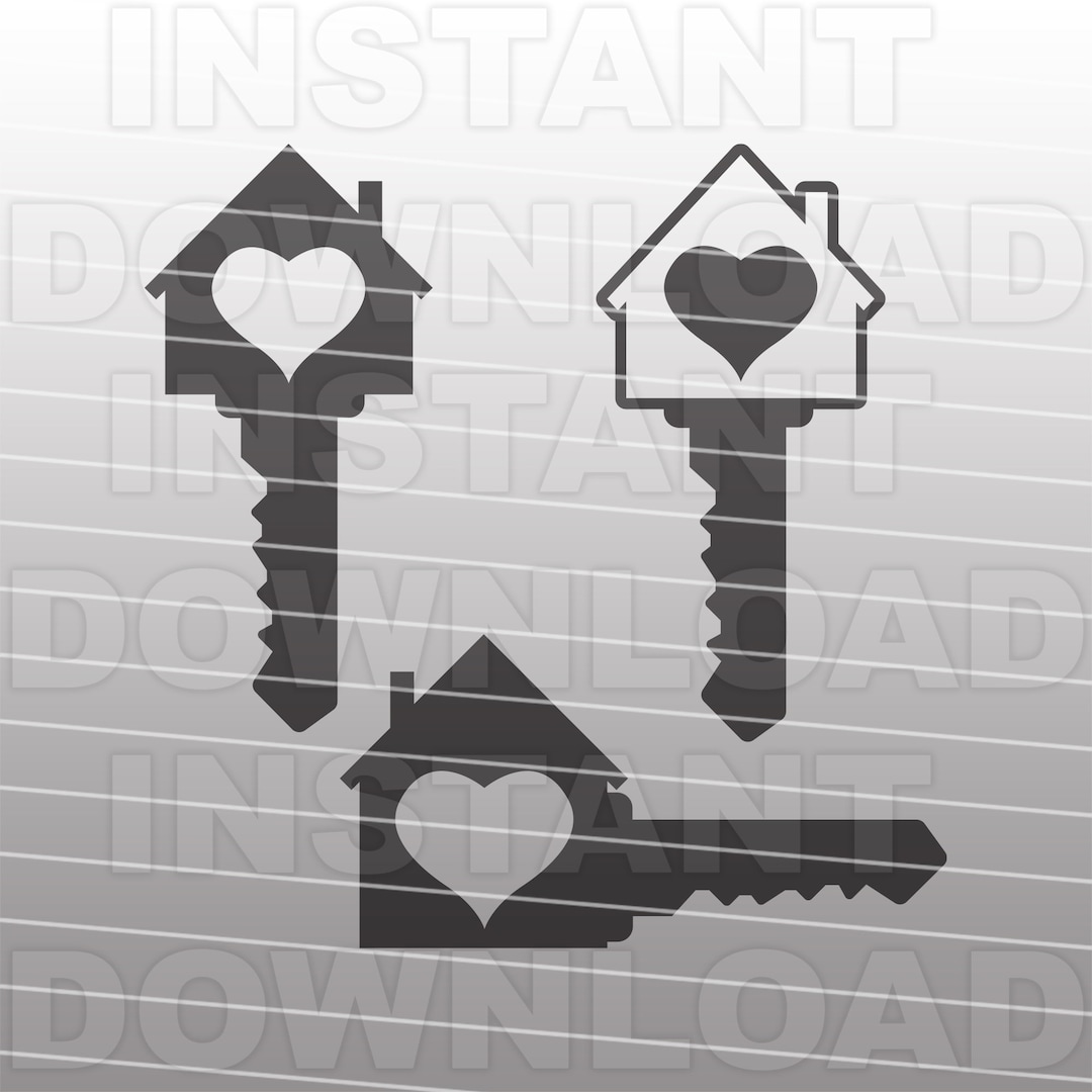 Key House With Heart Svg,house Keys SVG File,new Home SVG -vector ...