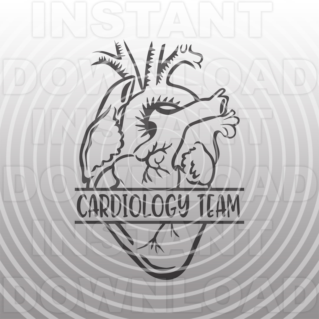 Cardiology Team SVG File,anatomical Heart Svg,cardiologist Svg -vector ...