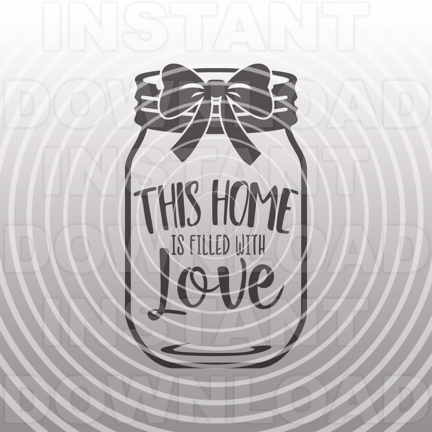 Mason Jar SVG Filefamily Svgfarmhouse Quote Svghome Filled | Etsy