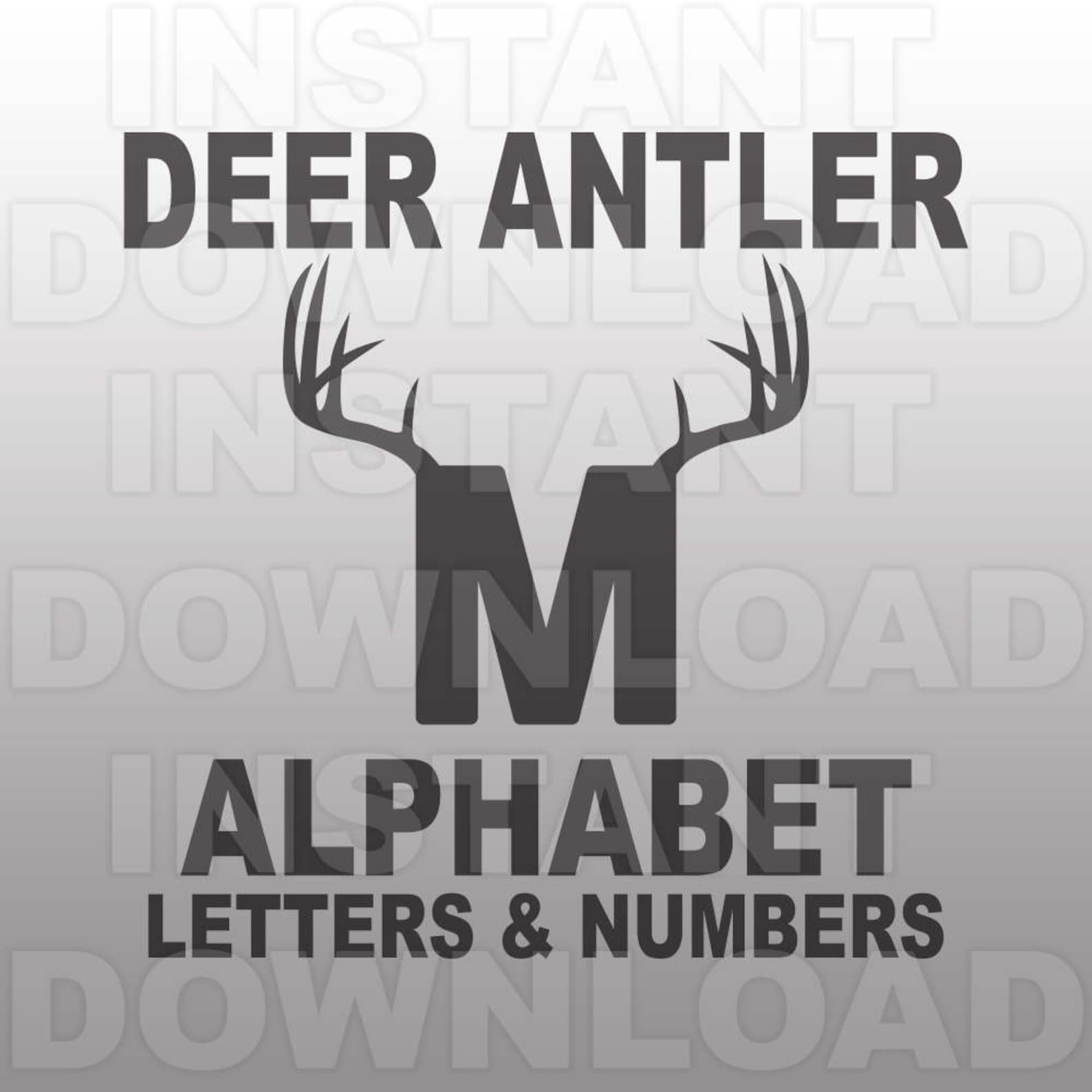 Deer Antler Font SVG File,antler Alphabet Svg,antler Monogram Letters ...