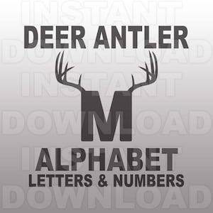 Deer Antler Font SVG File,antler Alphabet Svg,antler Monogram Letters ...