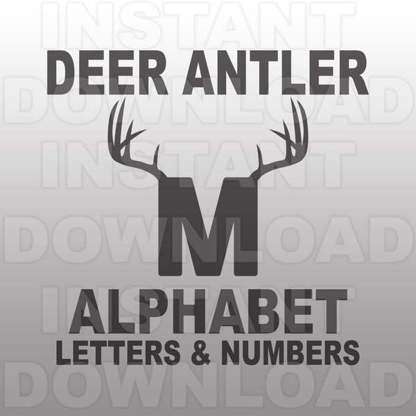 Deer Antler Monogram - Etsy