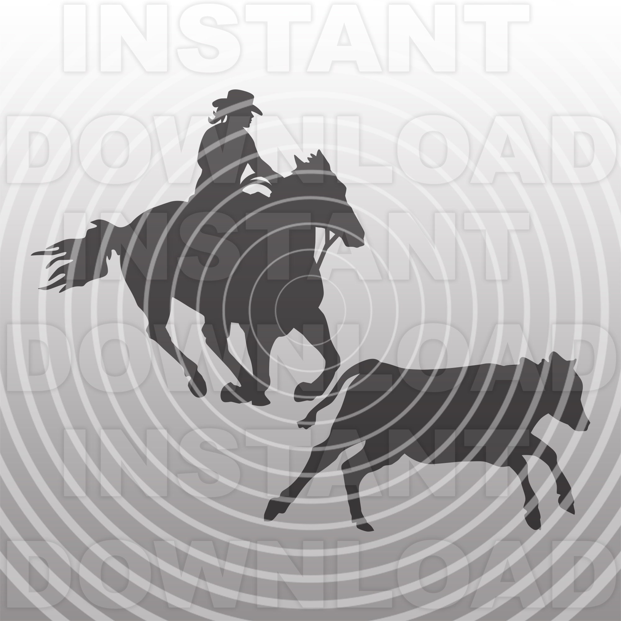 Ranch Sorting SVG File Calf Sorting Svg Cattle Svg Equestrian Svg ...