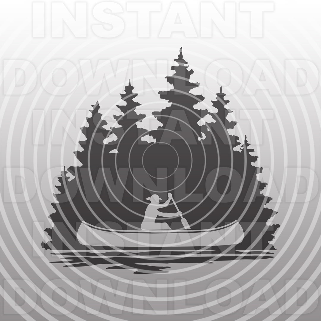 Girl in A Canoe SVG File,canoeing Svg,canoeist Svg,canoe Svg Design ...