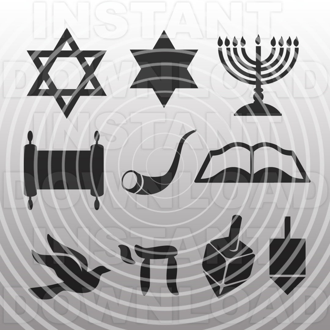 Jewish Symbols SVG File,religious SVG File -commercial & Personal Use ...
