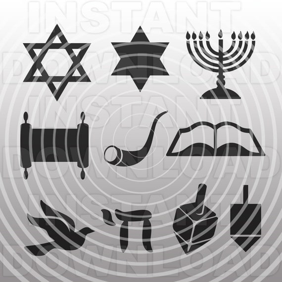 Jewish Symbols SVG Filereligious SVG File commercial & | Etsy UK