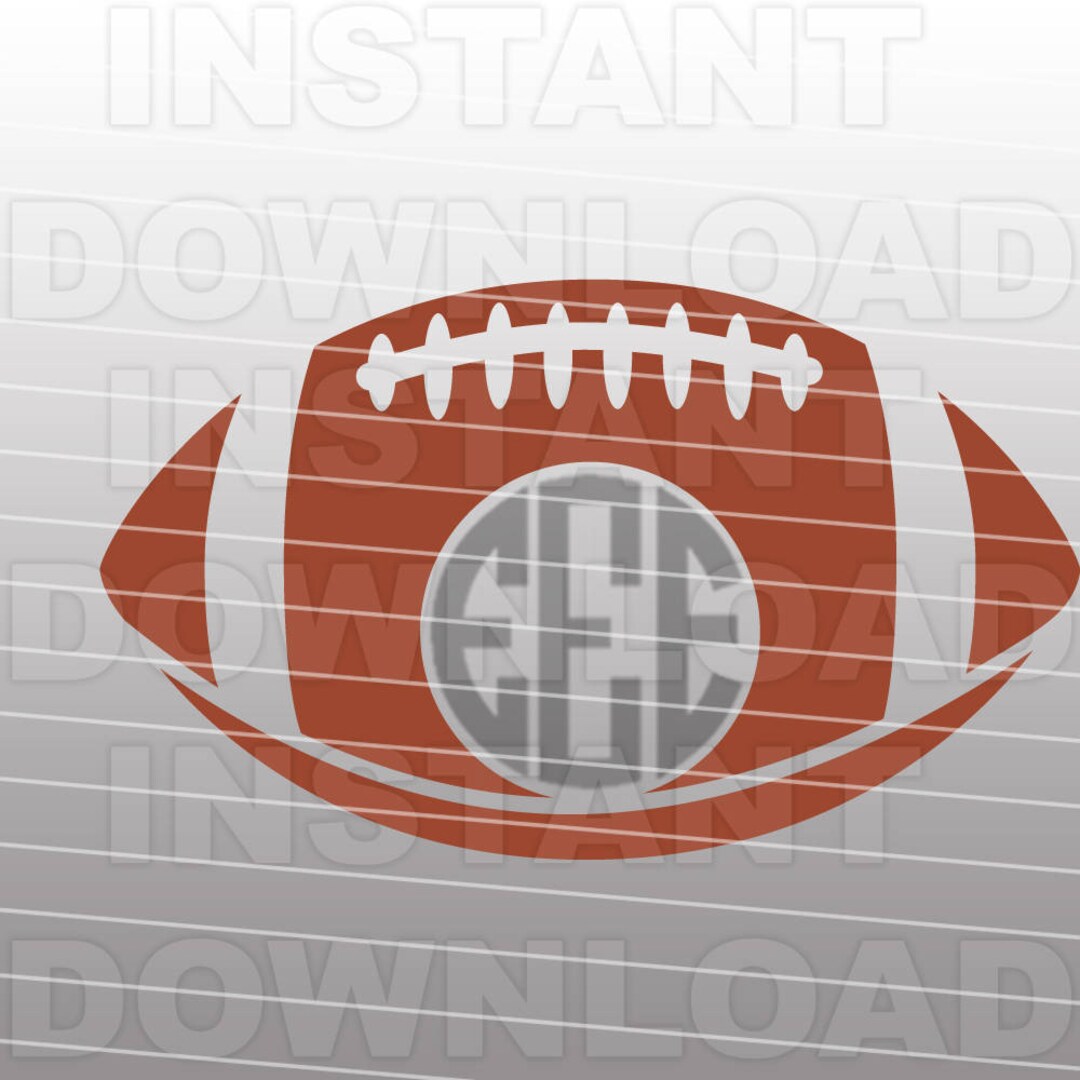 Football Monogram Frame SVG File Cutting Template-clip Art for ...