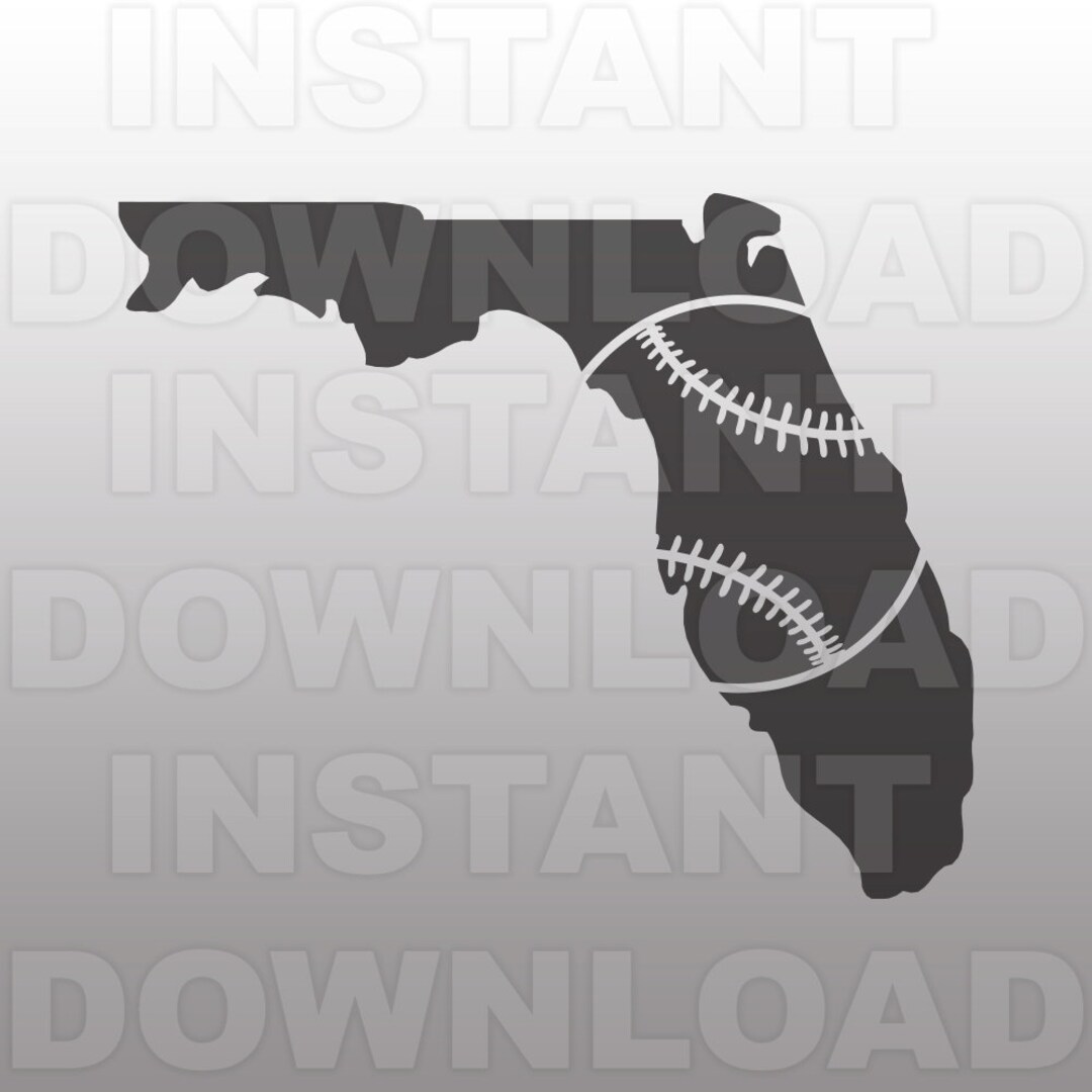 Florida Baseball SVG File,florida Outline SVG File-commercial ...