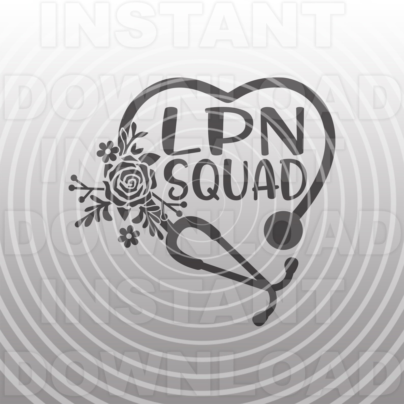 LPN Nurse SVG File,floral Stethoscope Svg,nursing Svg,licensed ...