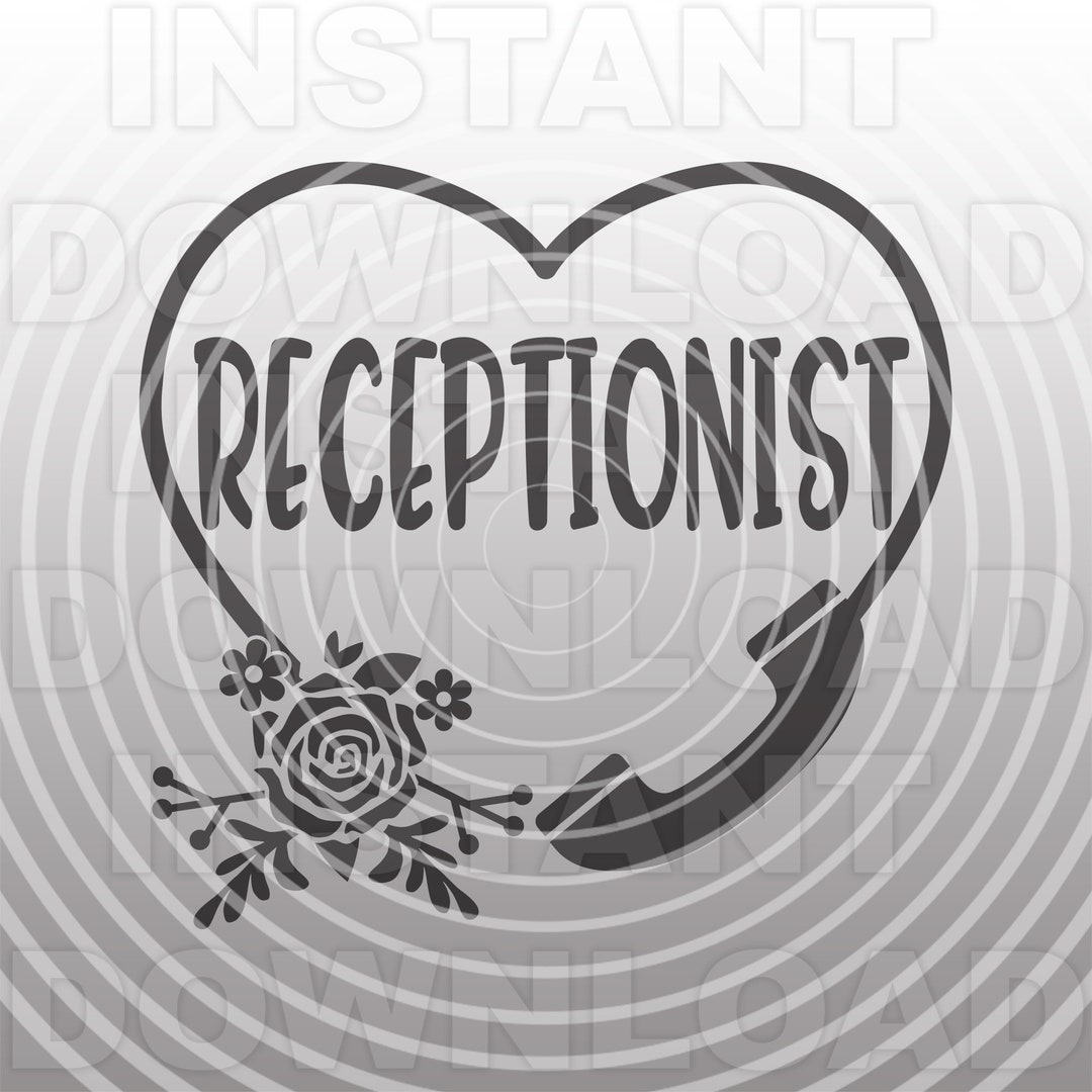 Receptionist With Telephone and Flowers SVG File,receptionist Life SVG ...