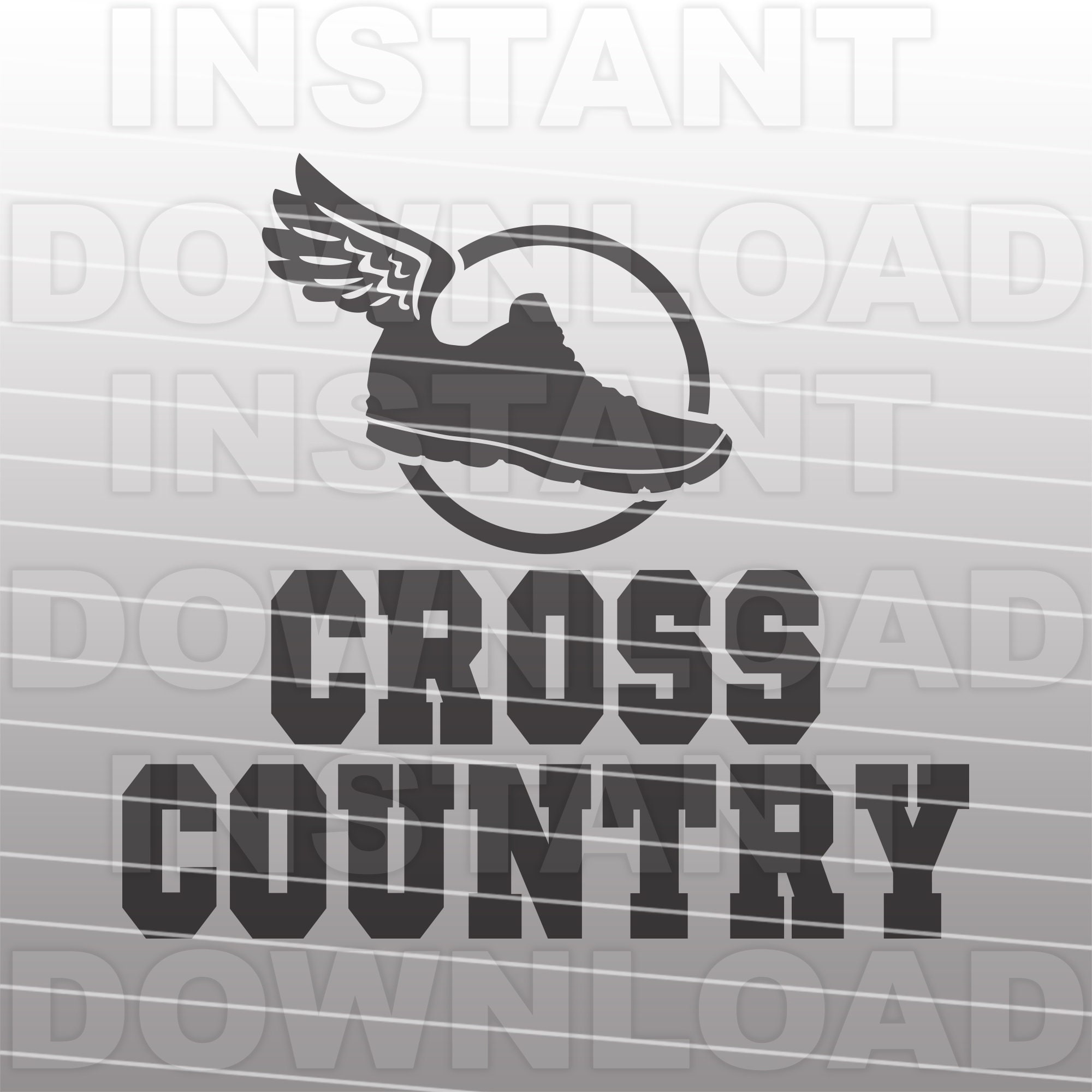 Cross Country Shoe With Wings Clipart