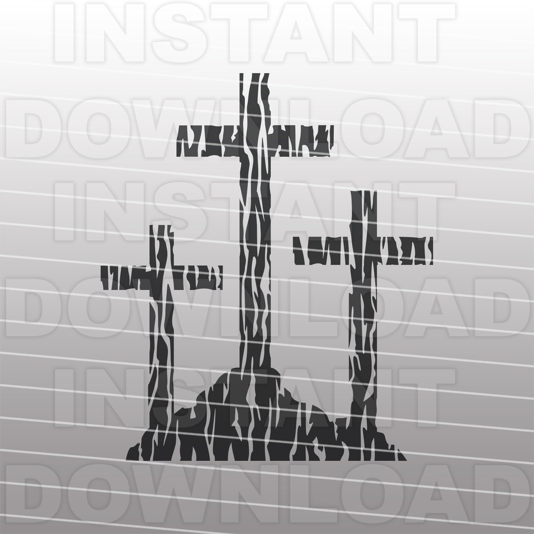 Distressed Cross Svg,three Crosses SVG File,jesus Calvary Cross SVG ...