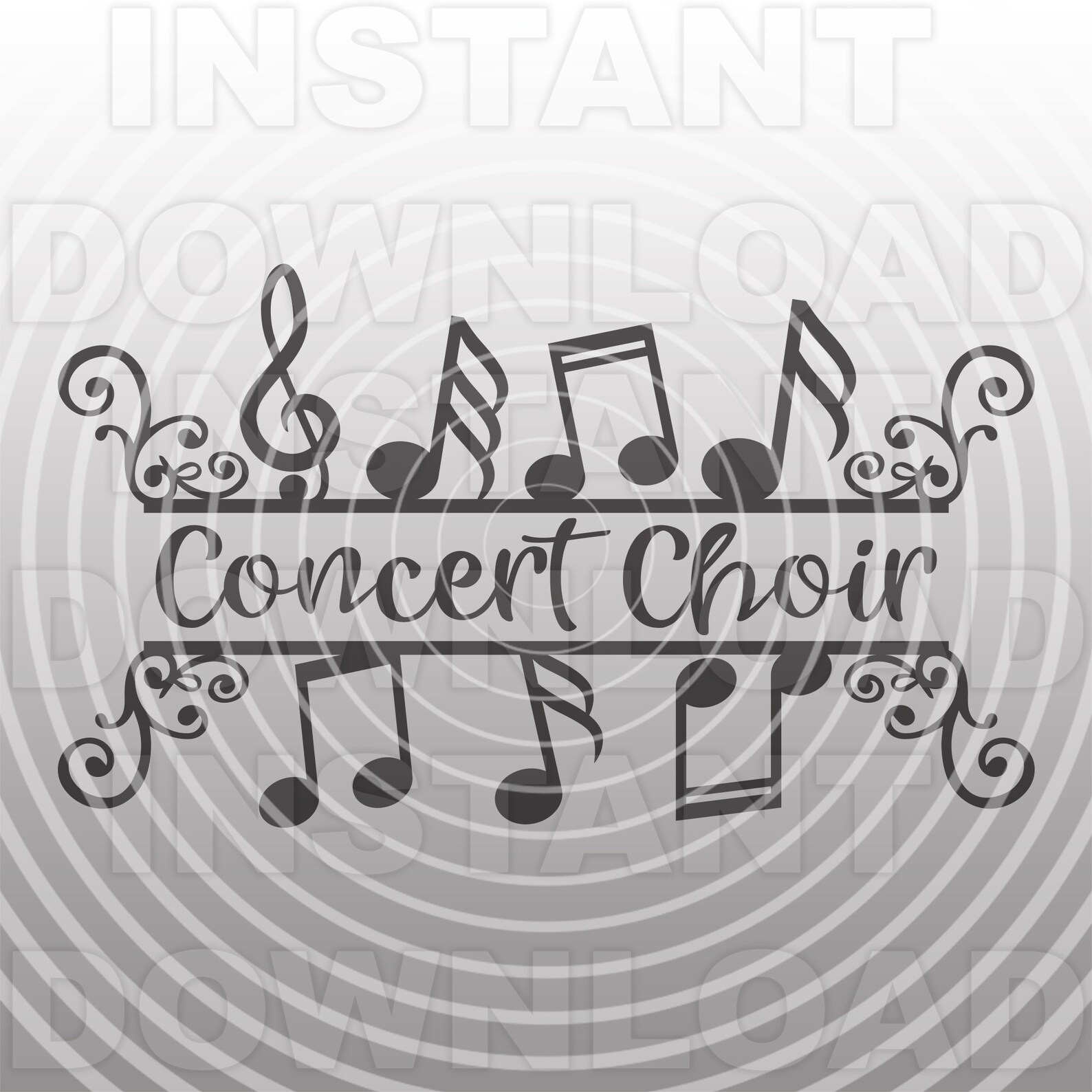 Concert Choir Svg,music Notes SVG File,mixed Voice Choir Svg,music ...