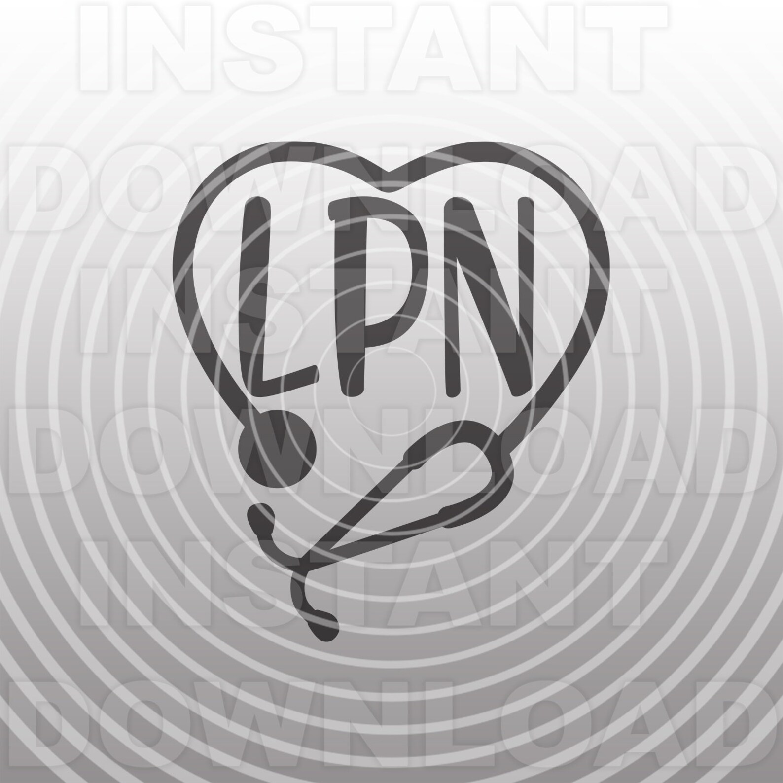 LPN Stethoscope Heart SVG File,licensed Practical Nurse Svg,nursing Svg ...