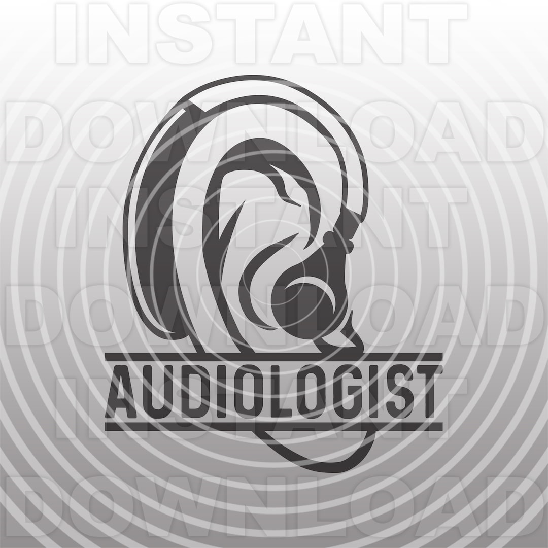 Audiologist and Human Ear With Hearing Aid SVG File -vector Art ...