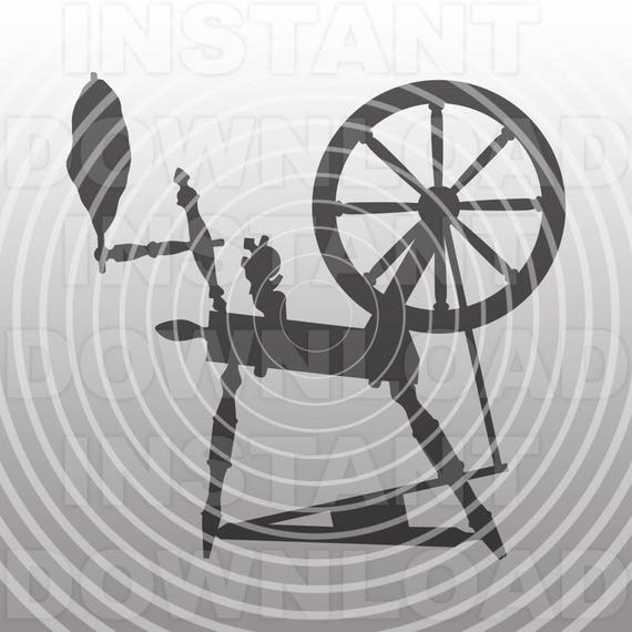 Spinning Wheel SVG Fileantique Svgcrafter Svg vector Art | Etsy Canada