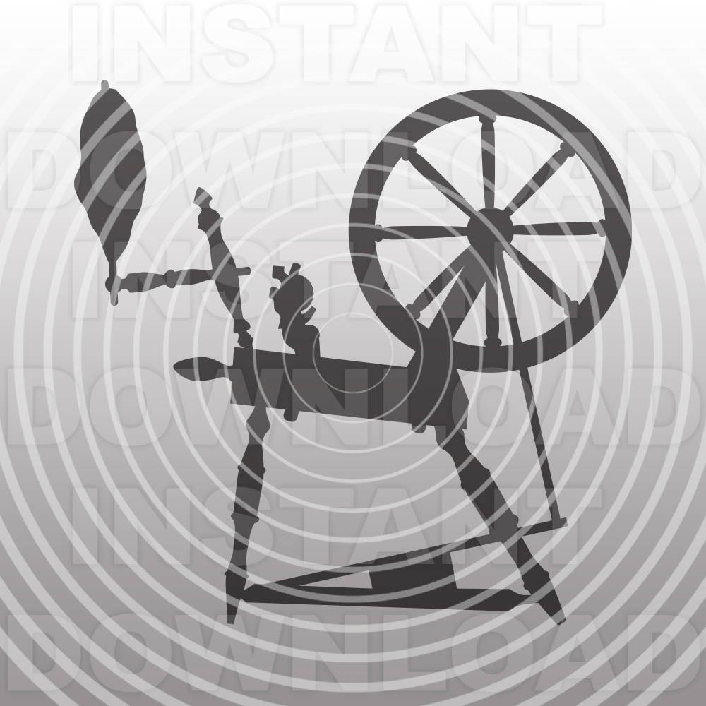 Spinning Wheel SVG Fileantique Svgcrafter Svg vector Art | Etsy