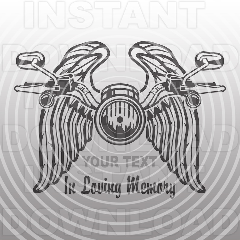 In Loving Memory Motorcycle Handlebars Memorial With Angel - Etsy