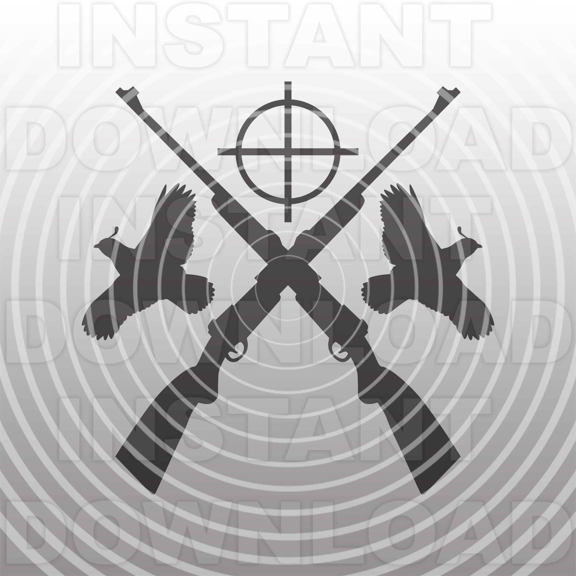 Crossed Shotgun Clip Art