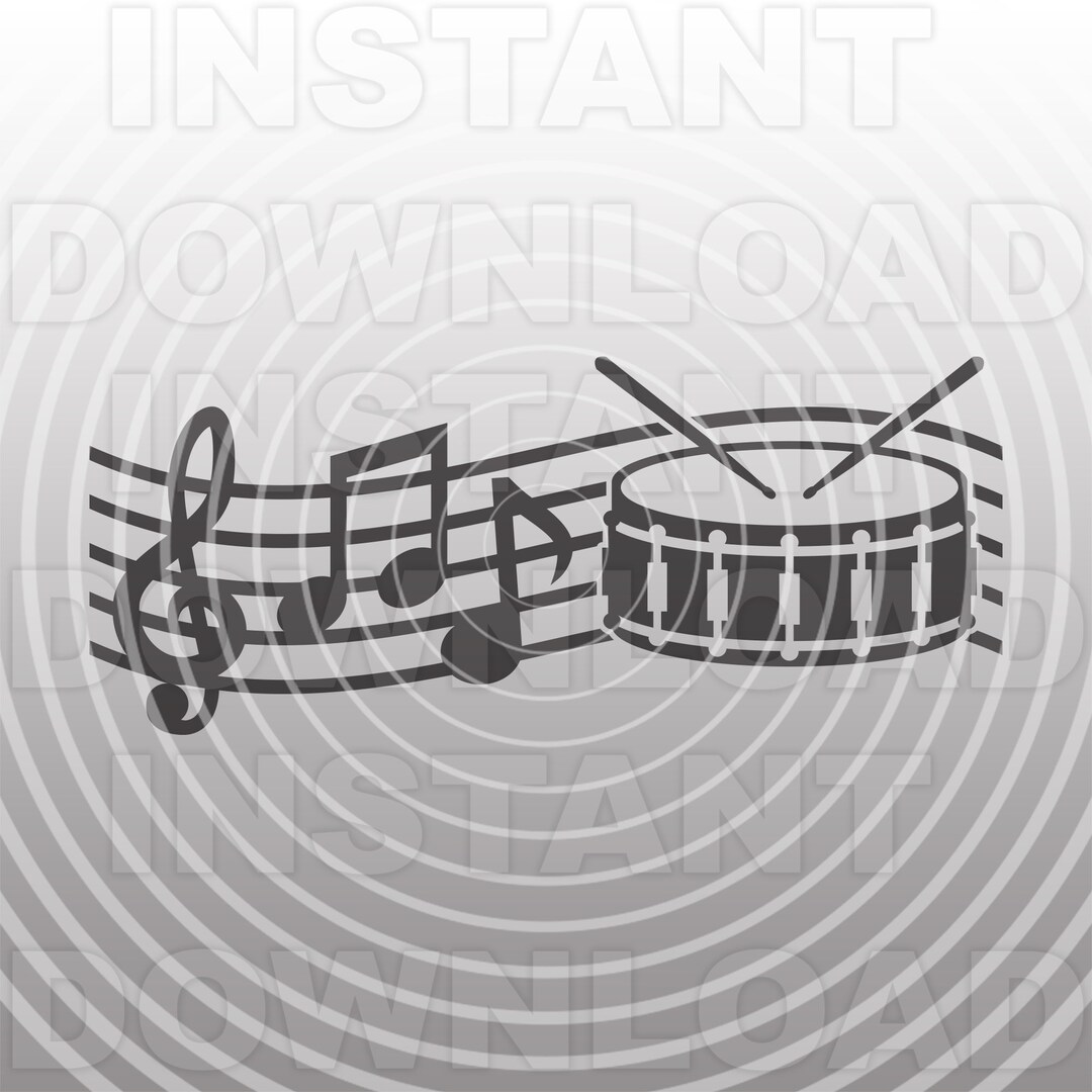 Snare Drum SVG File,music Notes Svg,marching Band Svg,musical ...