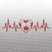 Soccer Ball Heartbeat SVG File,soccer EKG SVG File,cut File,vector Clip ...