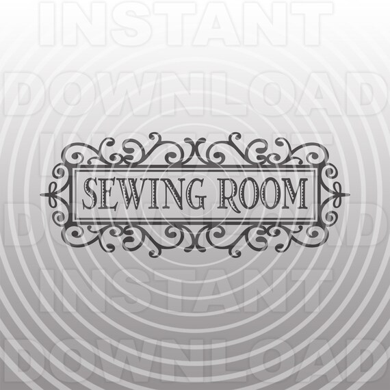 Shabby Chic Fancy Sewing Room Sign SVG FileSewing SVGWall | Etsy